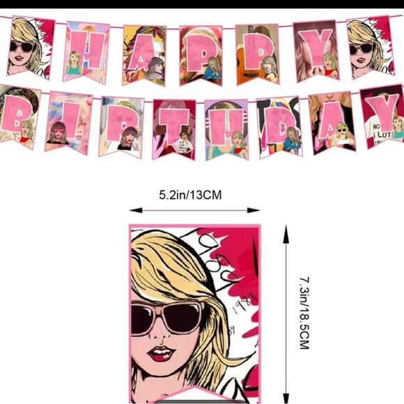 Party Supplies | Taylor Swift Happy Birthday Banner | Poshmark